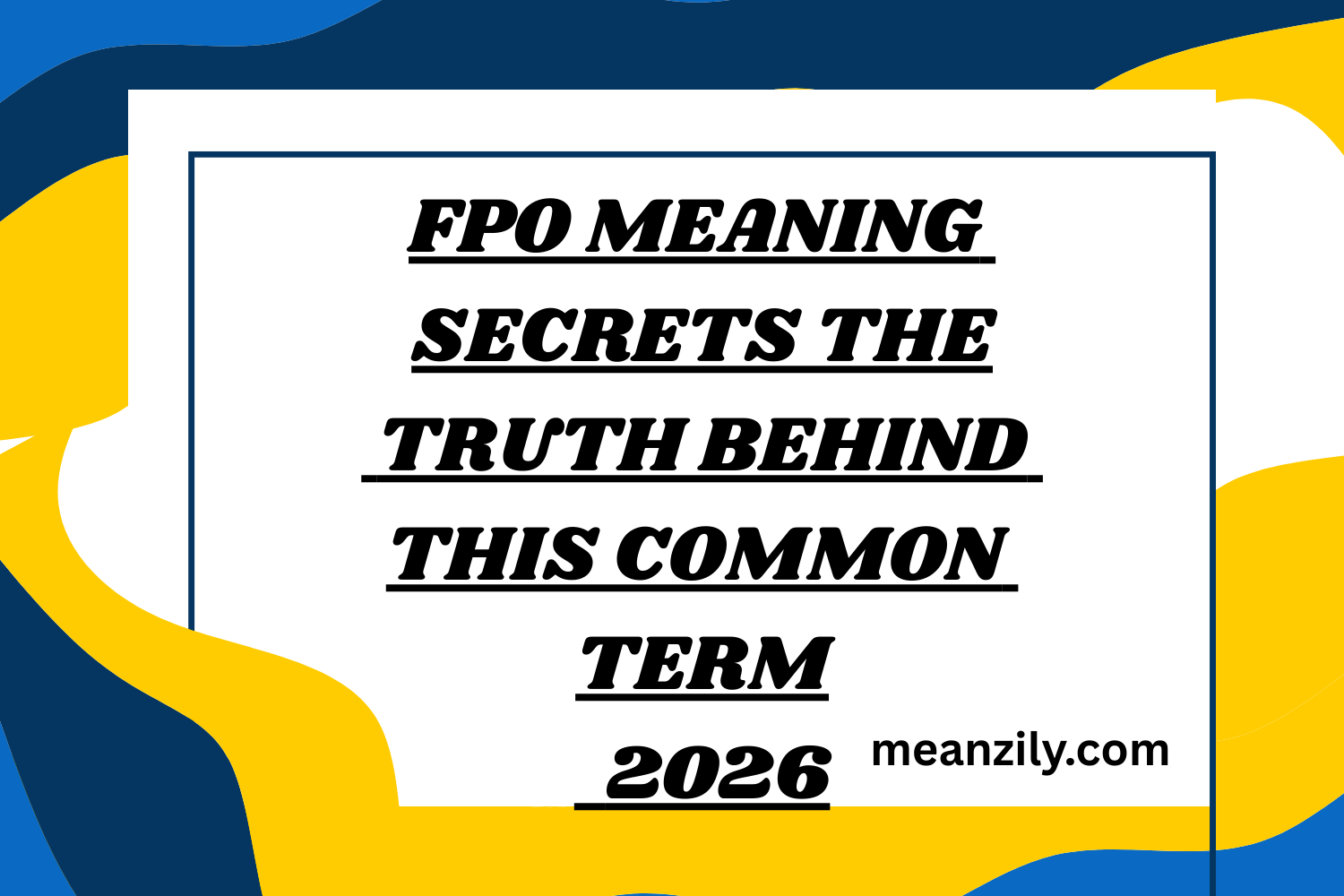 FPO Meaning Secrets The Truth Behind This Common Term 2026